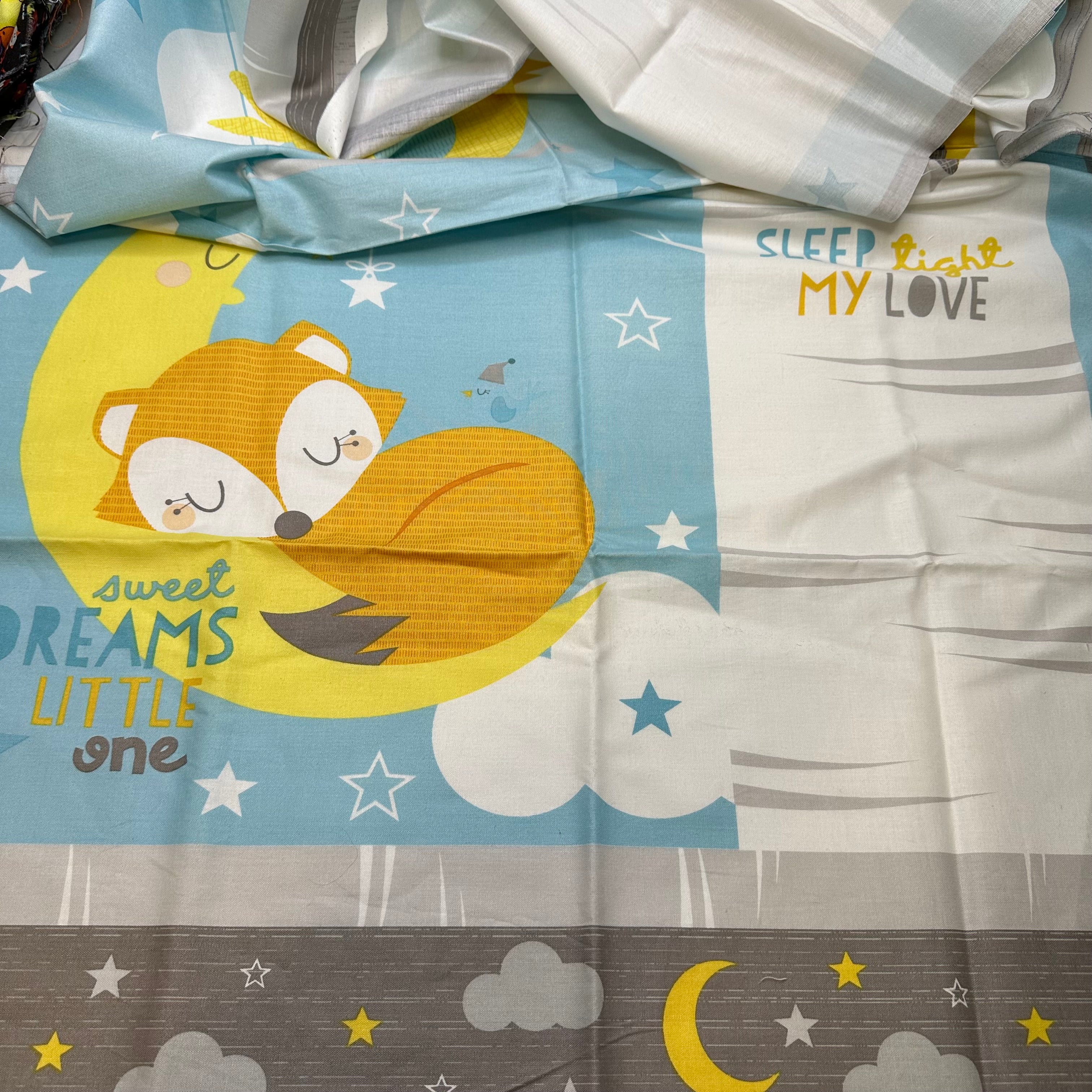 Nighty Night - Panel Cotton Woven - Light Blue Multi Nighty Night - 0 ...