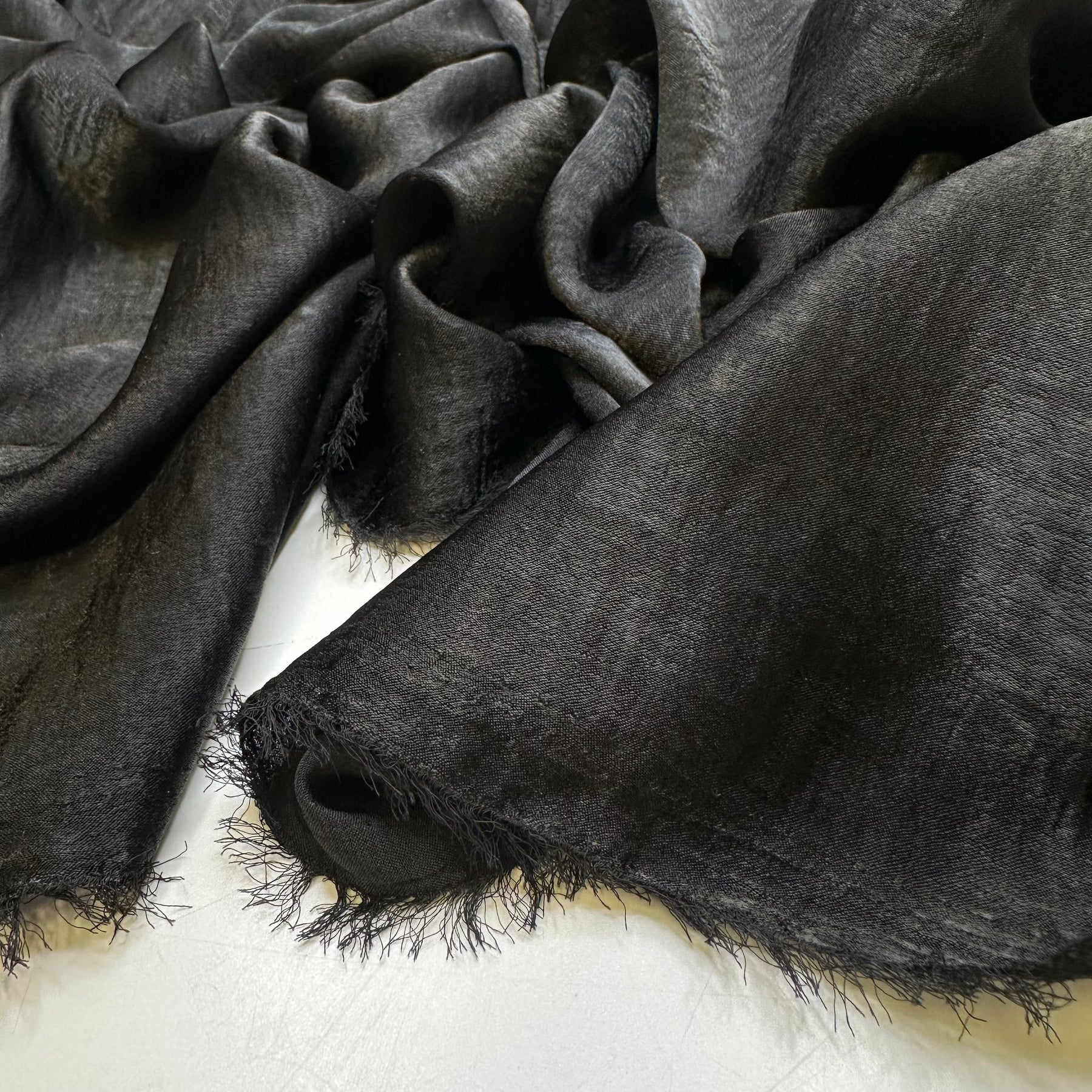 Hint Of Luxury - Polyester Blend Woven - Black - Bundles | FABCYCLE