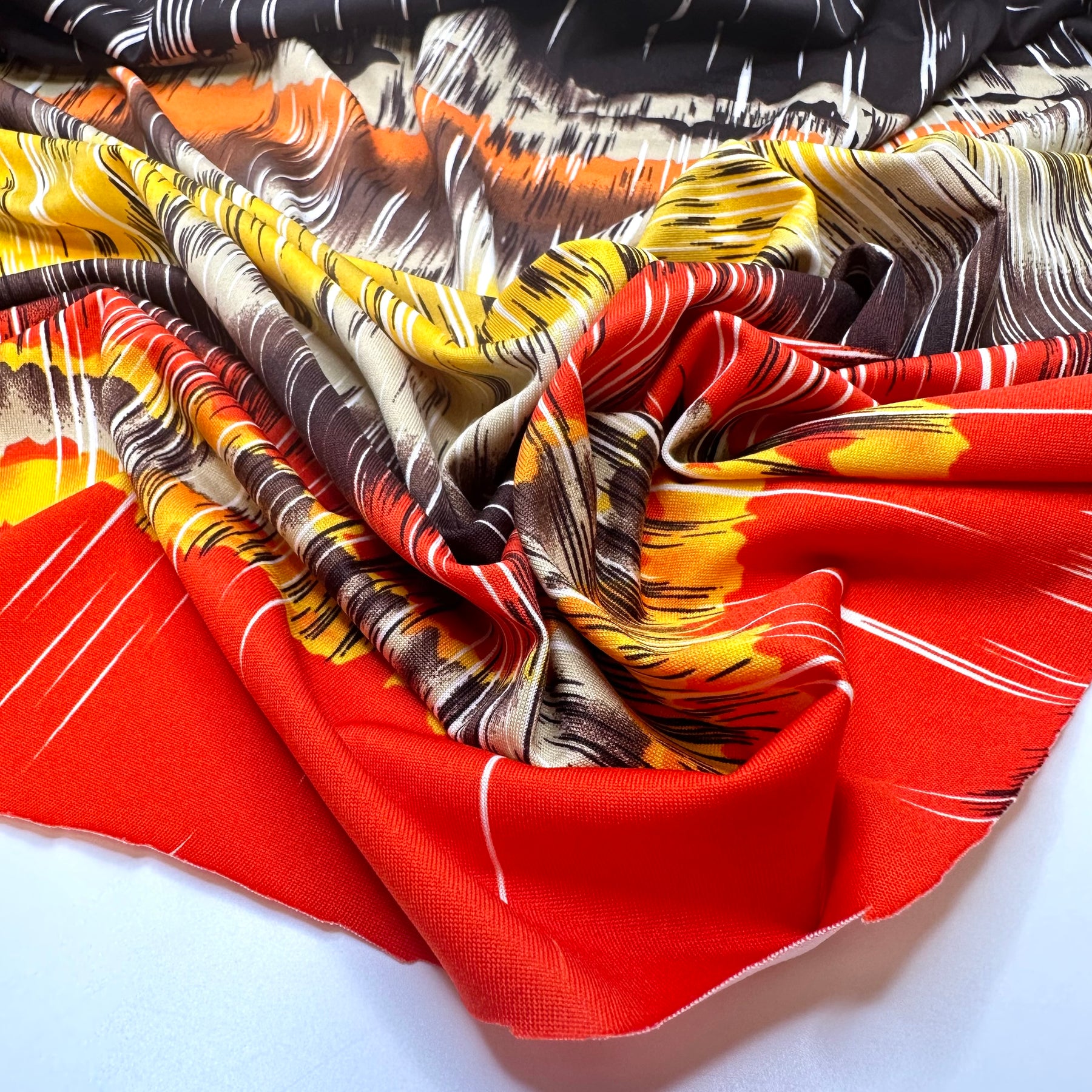 UB - So Fire - Jersey Poly Knit - Multi Abstract - 1.8M Bundle | FABCYCLE