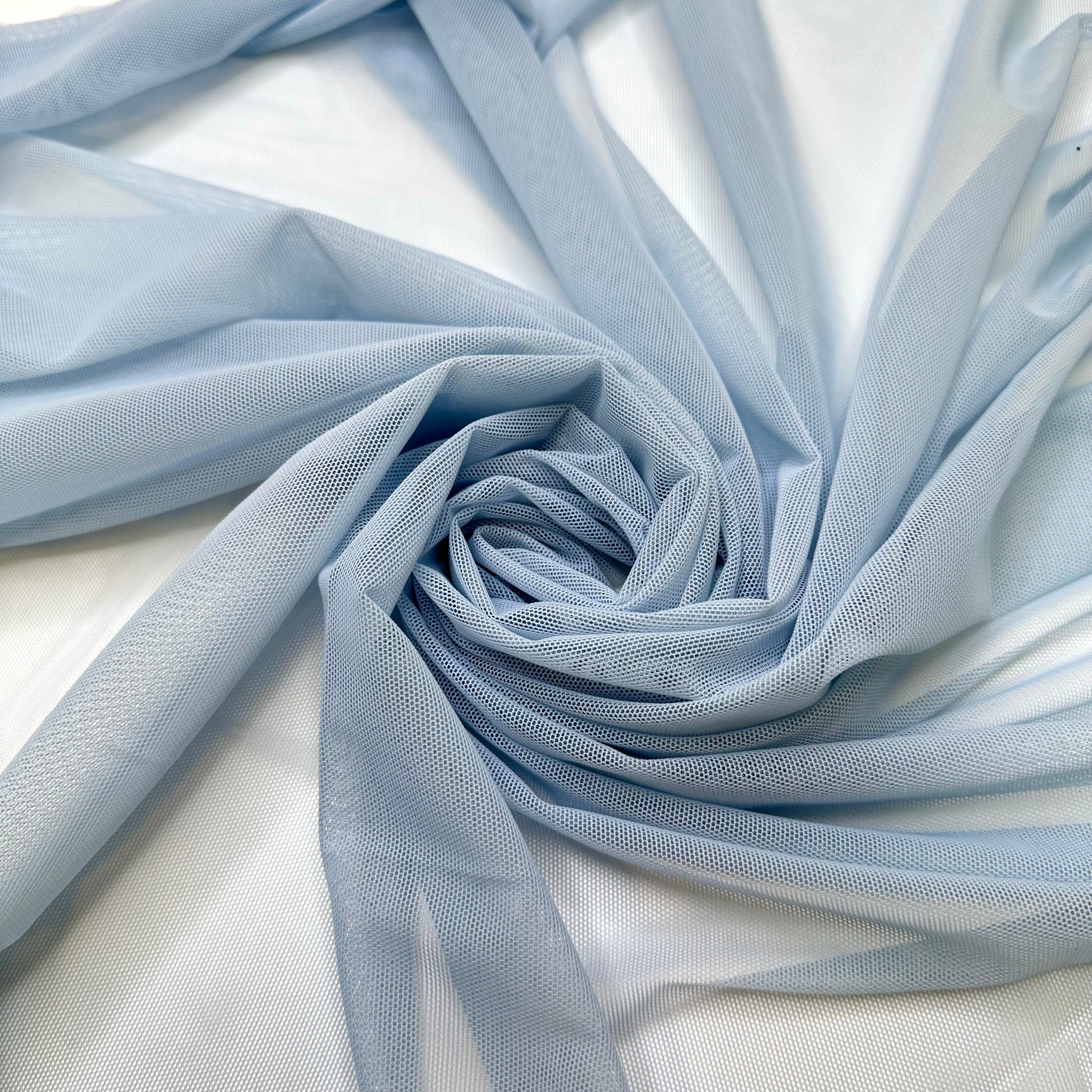 Clear Skies Ahead - Mesh Poly/Spandex Knit - Light Blue - Bundles ...
