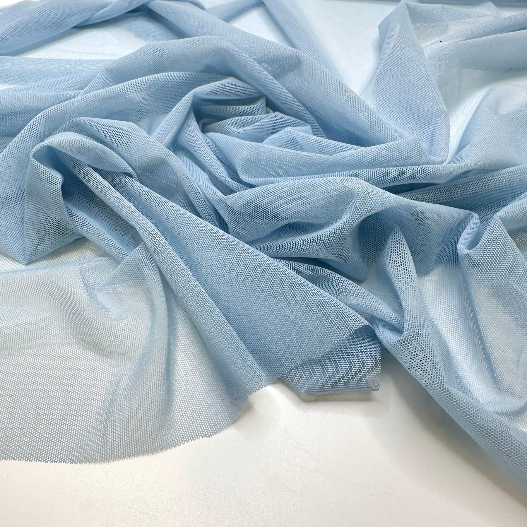 Clear Skies Ahead - Mesh Poly/Spandex Knit - Light Blue - Bundles ...