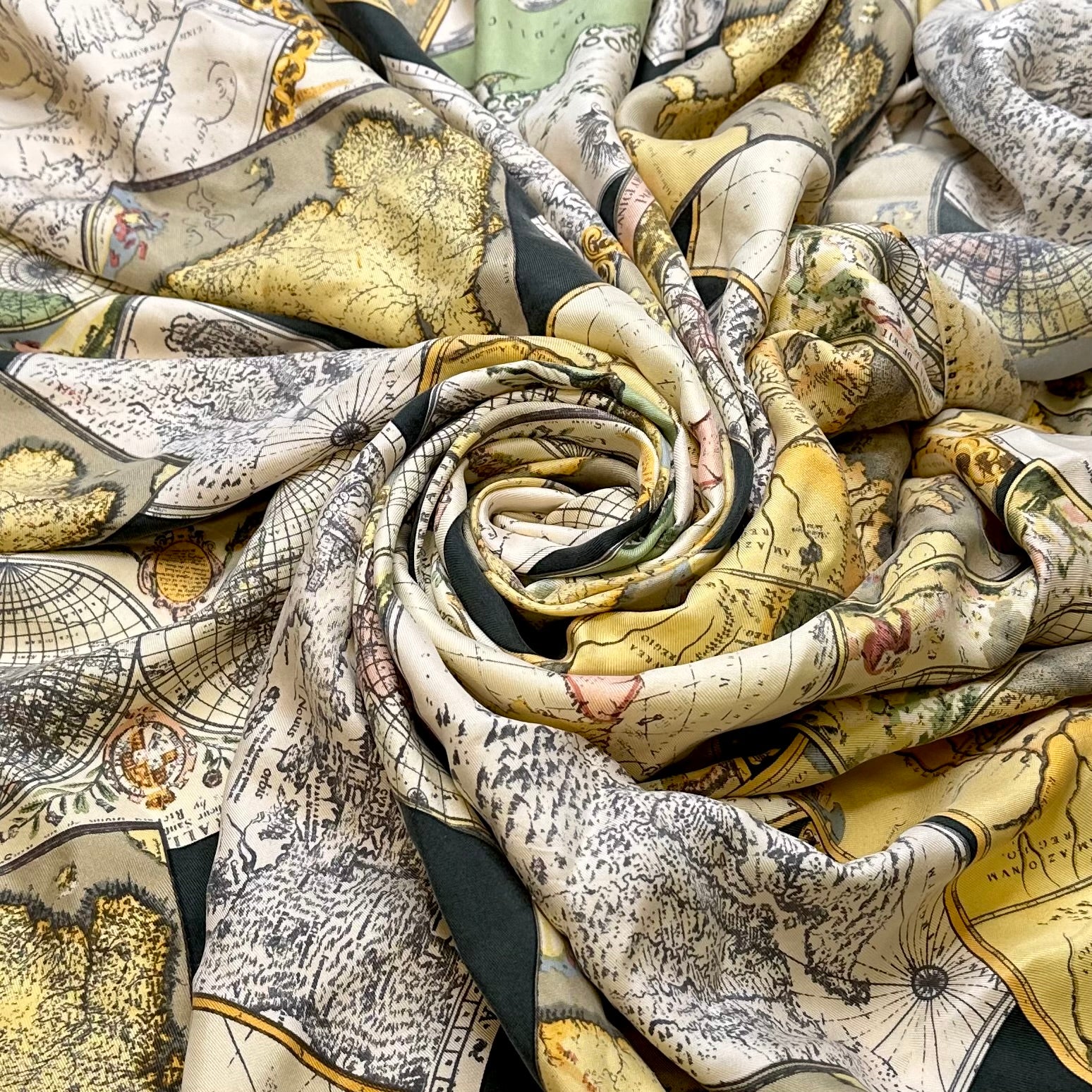 UB - Around The World In 80 Stitches - Silk Woven - Light Green/Beige ...