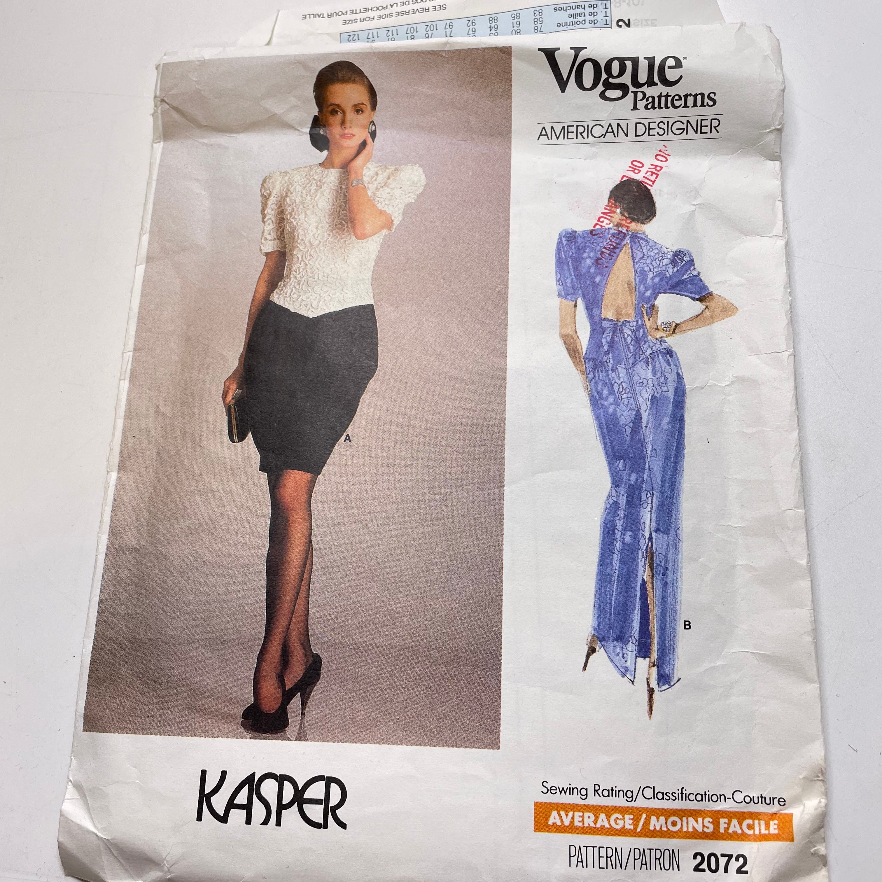 Sewing Pattern - Womenswear - Vogue 2072 | FABCYCLE