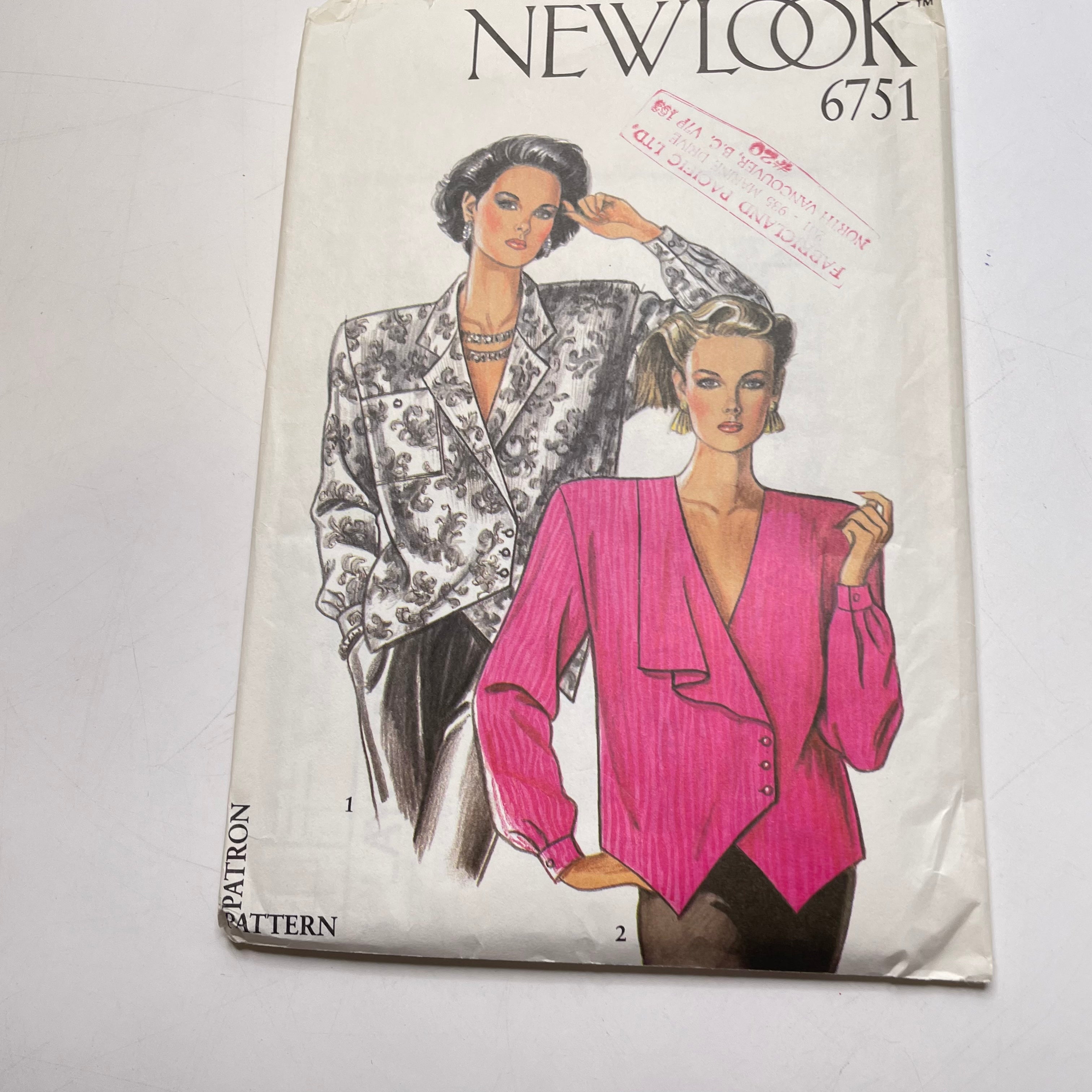 Sewing Pattern - Womenswear - New Look 6751 | FABCYCLE