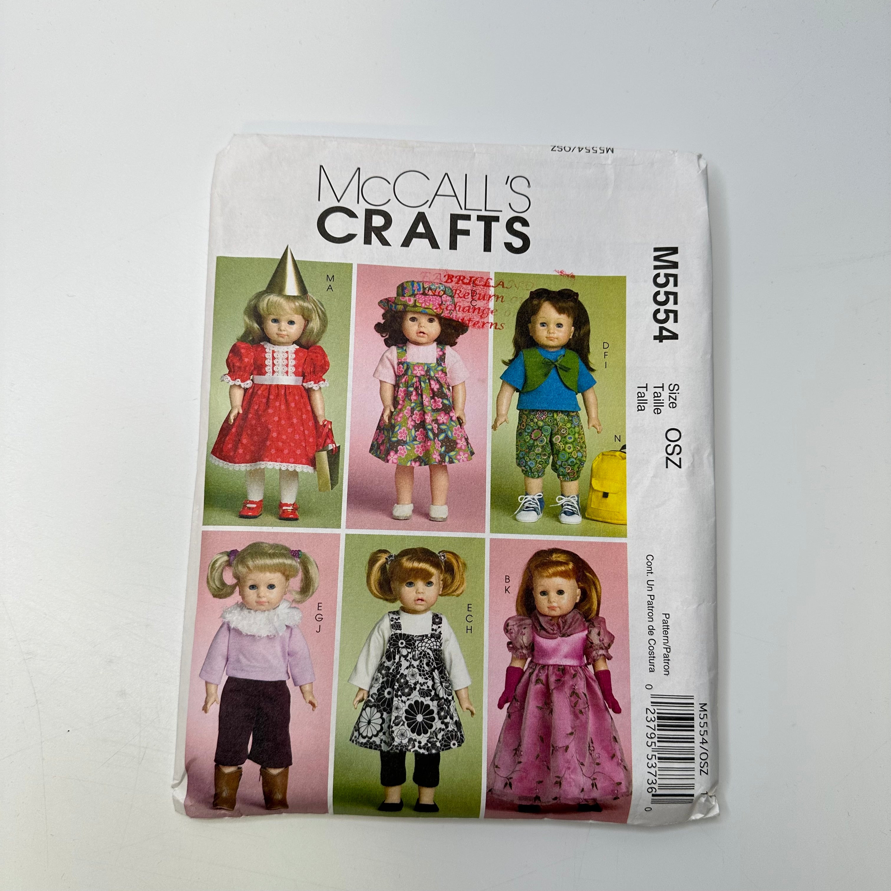Sewing Pattern - Craft - McCall's M5554 | FABCYCLE