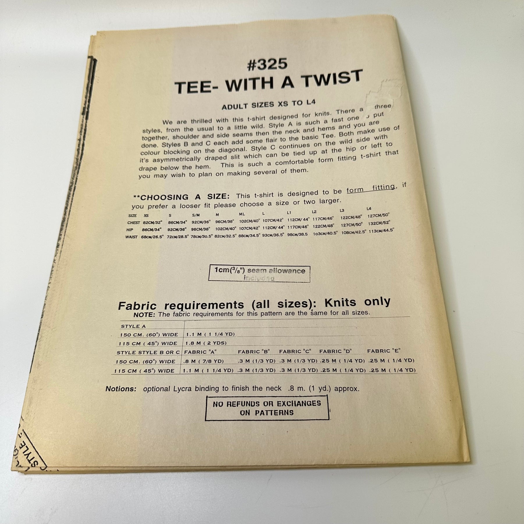 Sewing Pattern - Unisex - Macphee Patterns 325 | FABCYCLE