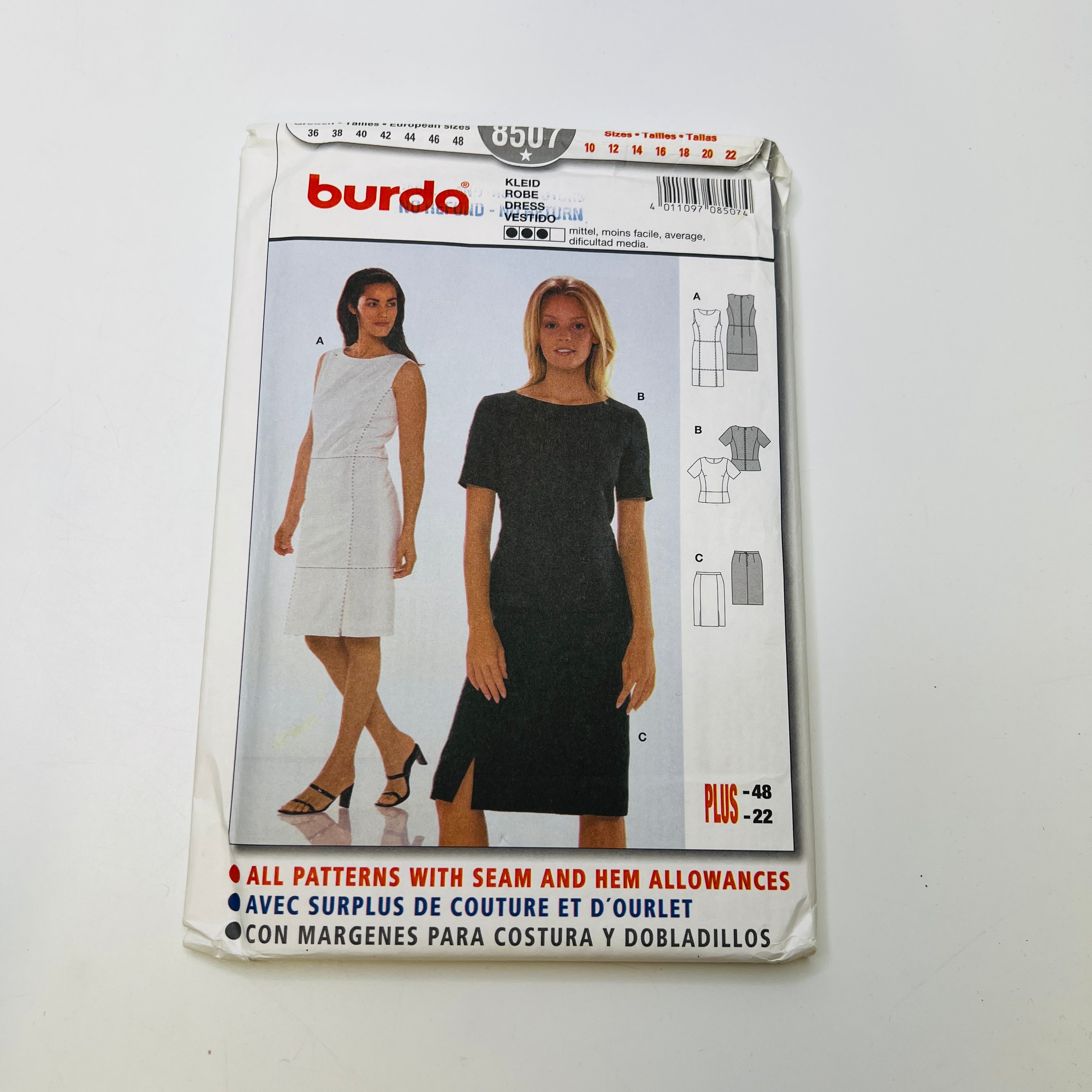 Sewing Pattern - Womenswear - Burda 8507 | FABCYCLE