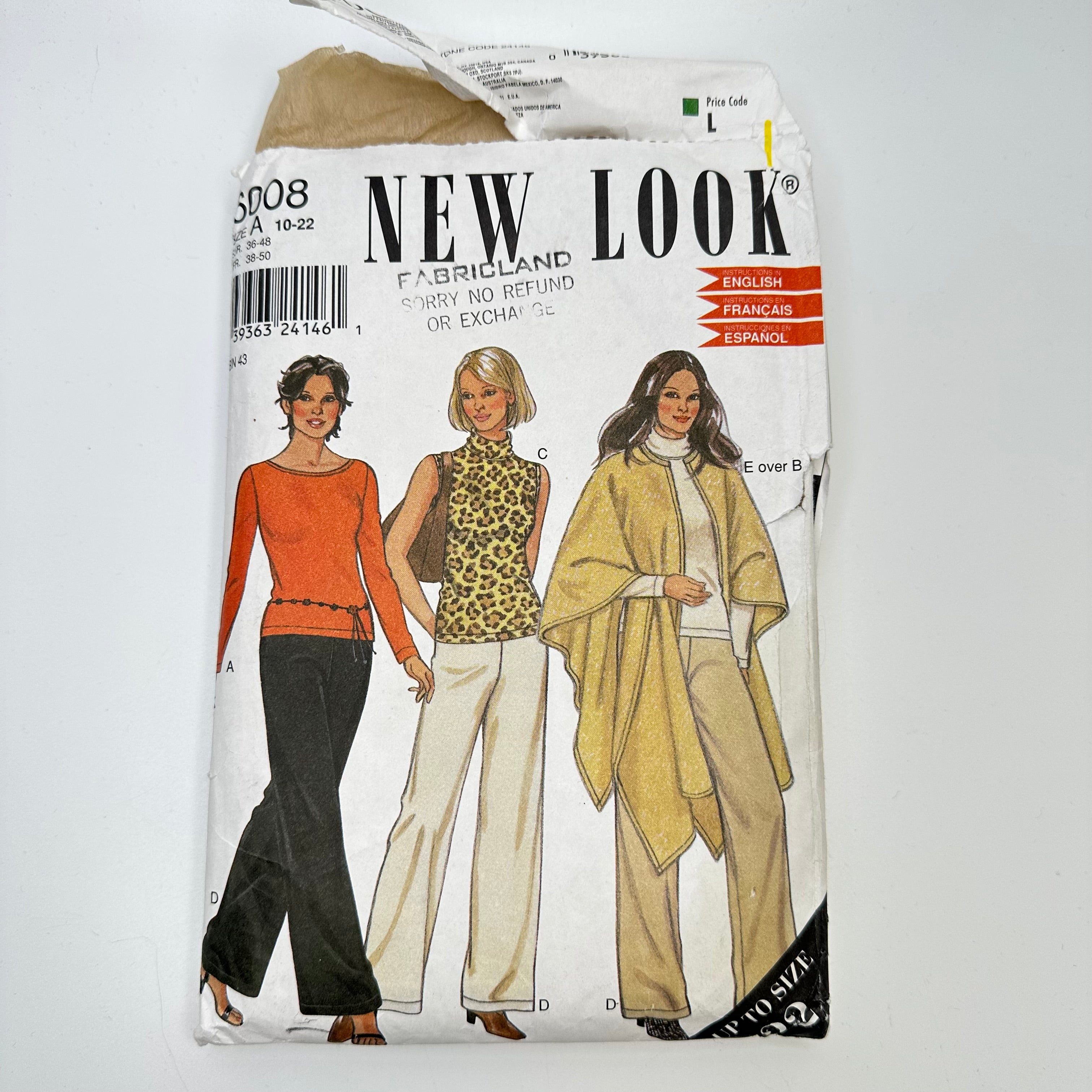 Sewing Pattern - Womenswear - New Look 6008 | FABCYCLE