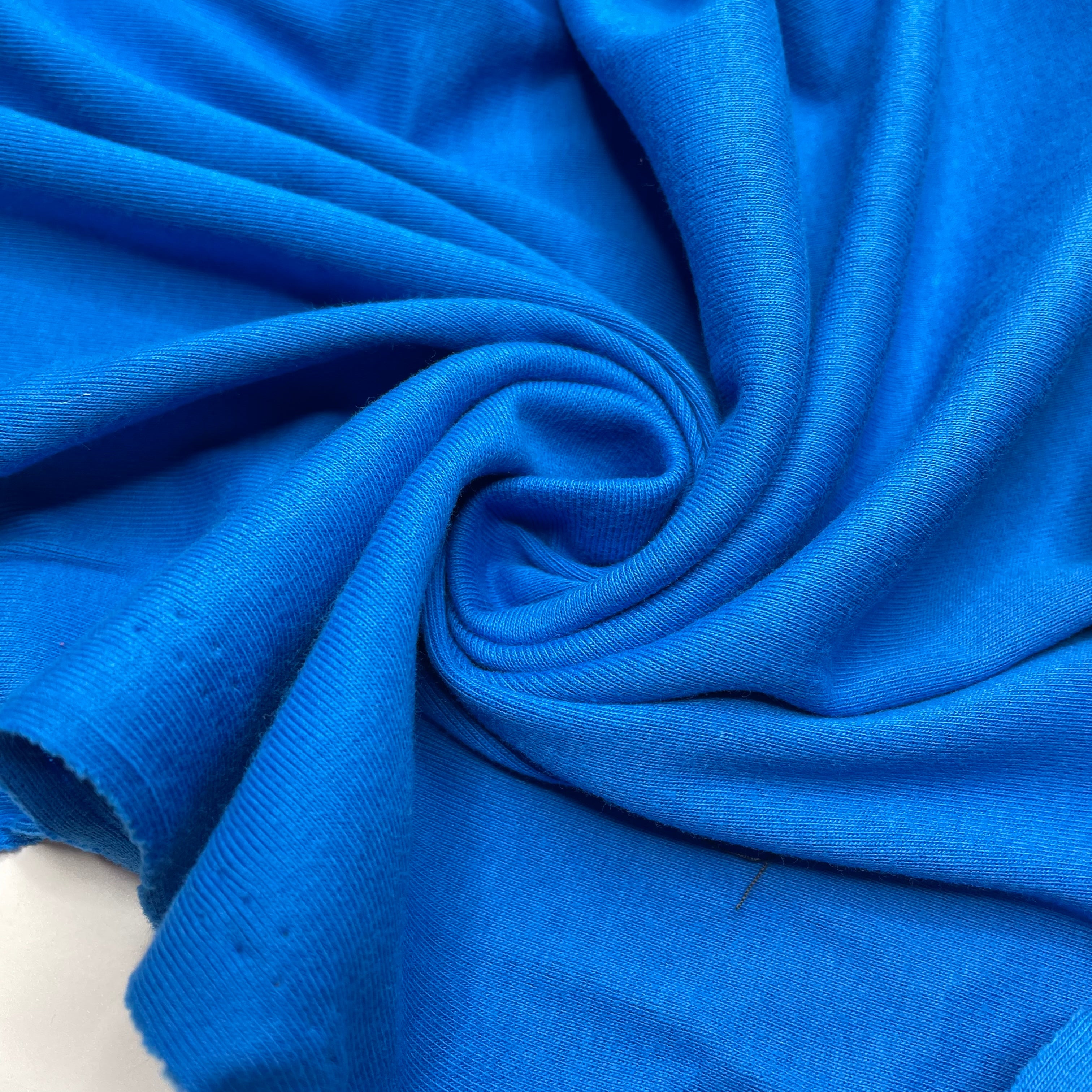 Intense Downpour - Rib Knit Cotton Blend Knit - Blue - Bundles | FABCYCLE