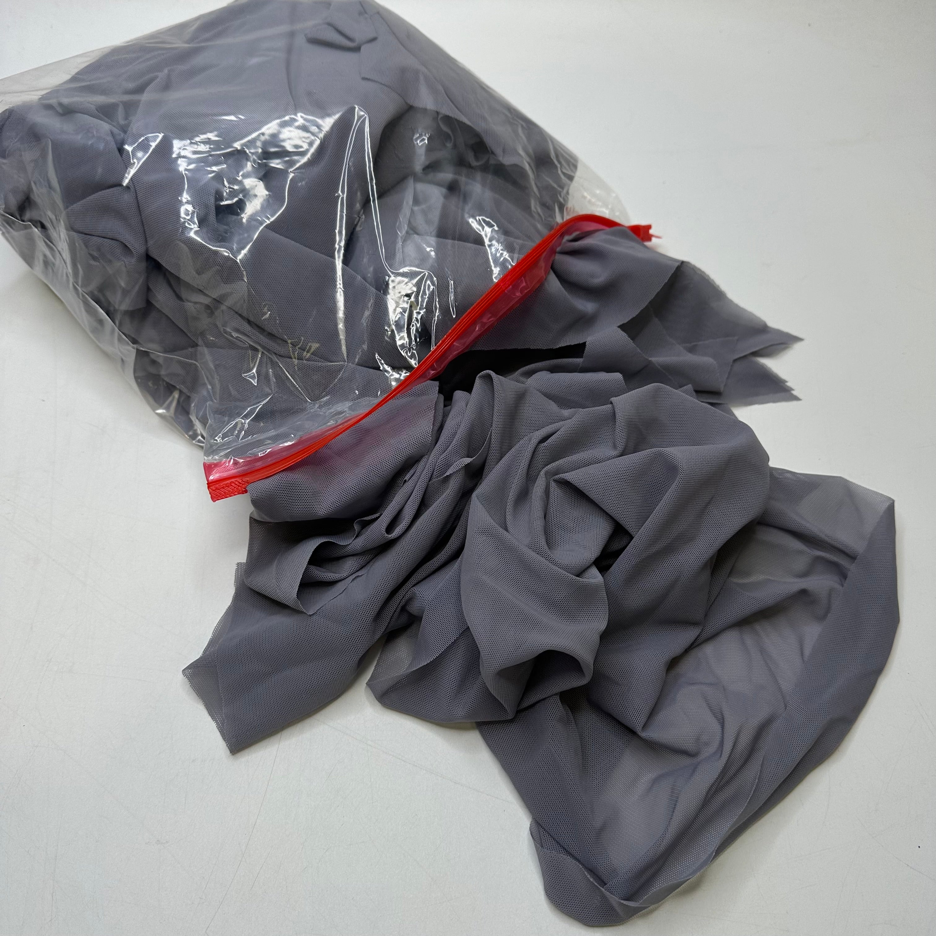 Grey Mesh Scrap Packs - Mesh Poly/Spandex Knit - Light Grey - Packs ...