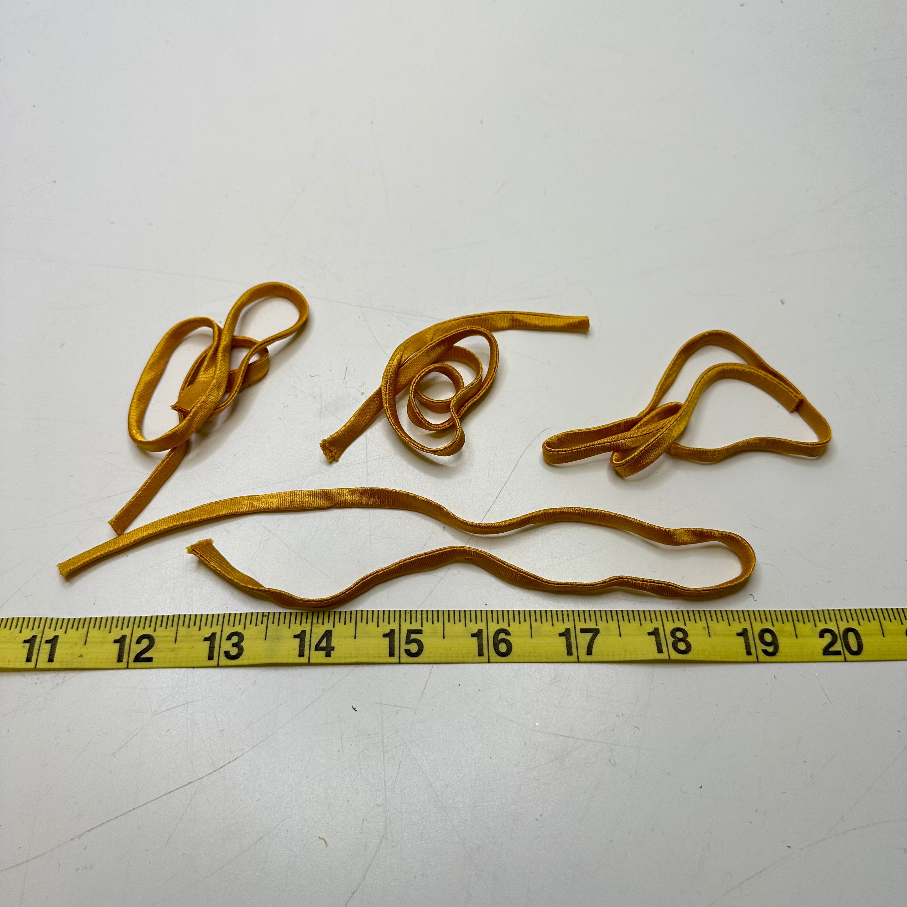 ¼" (6mm) Strap Trim - Dark Yellow - 4 Pack | FABCYCLE