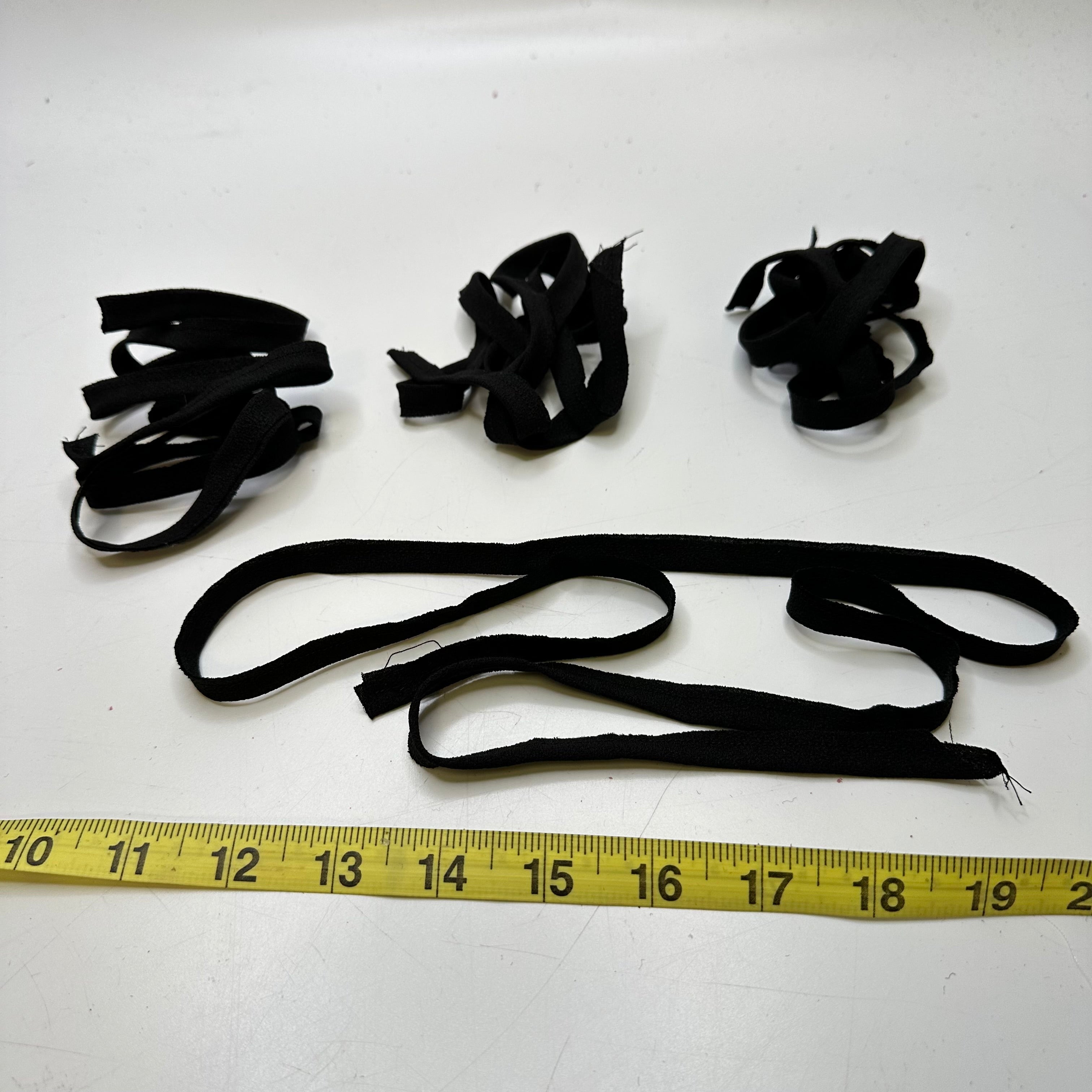 ¼" (6mm) Strap Trim - Black - 4 Pack | FABCYCLE