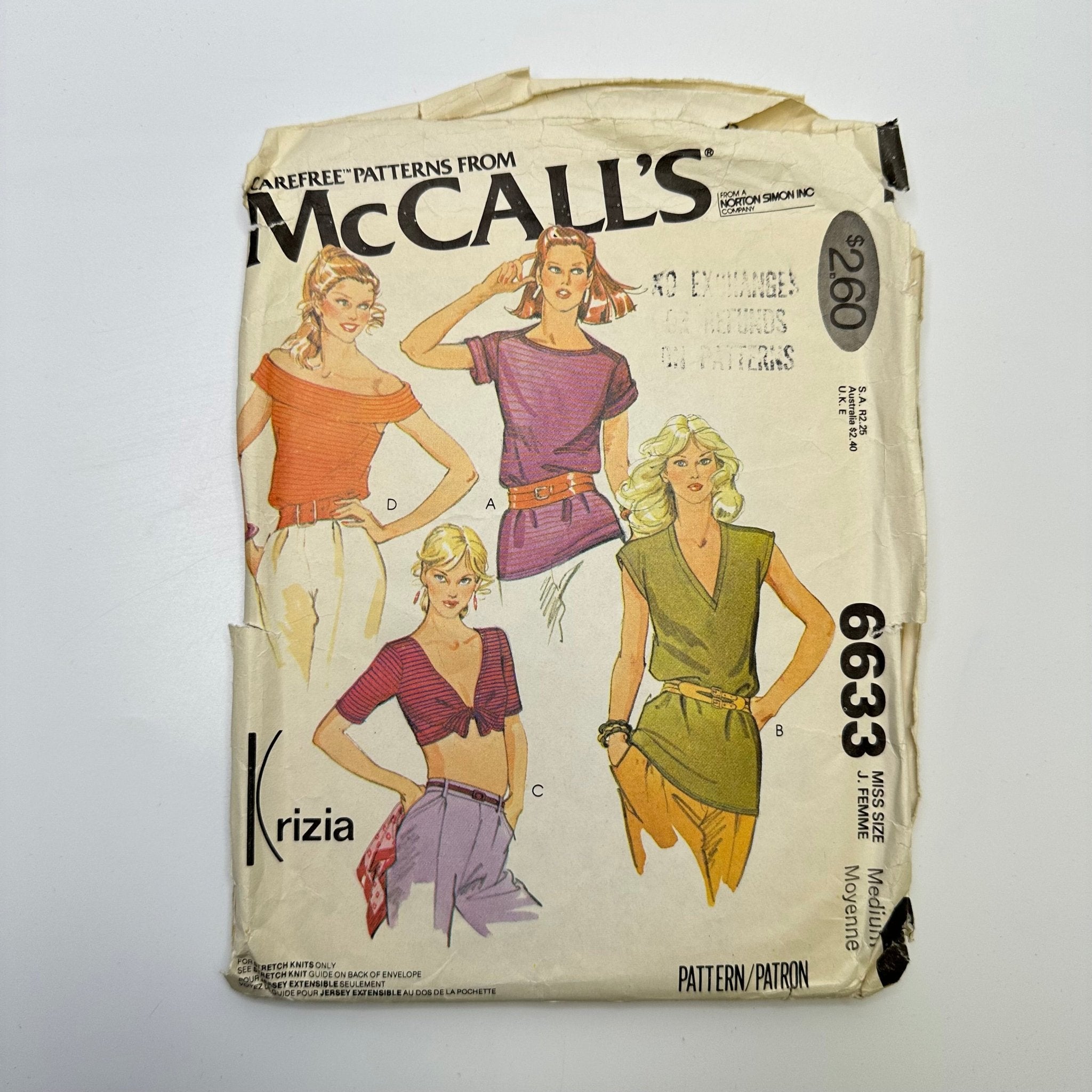sewing-pattern-womenswear-mccalls-6633-true-deadstock-supplies-fabric ...