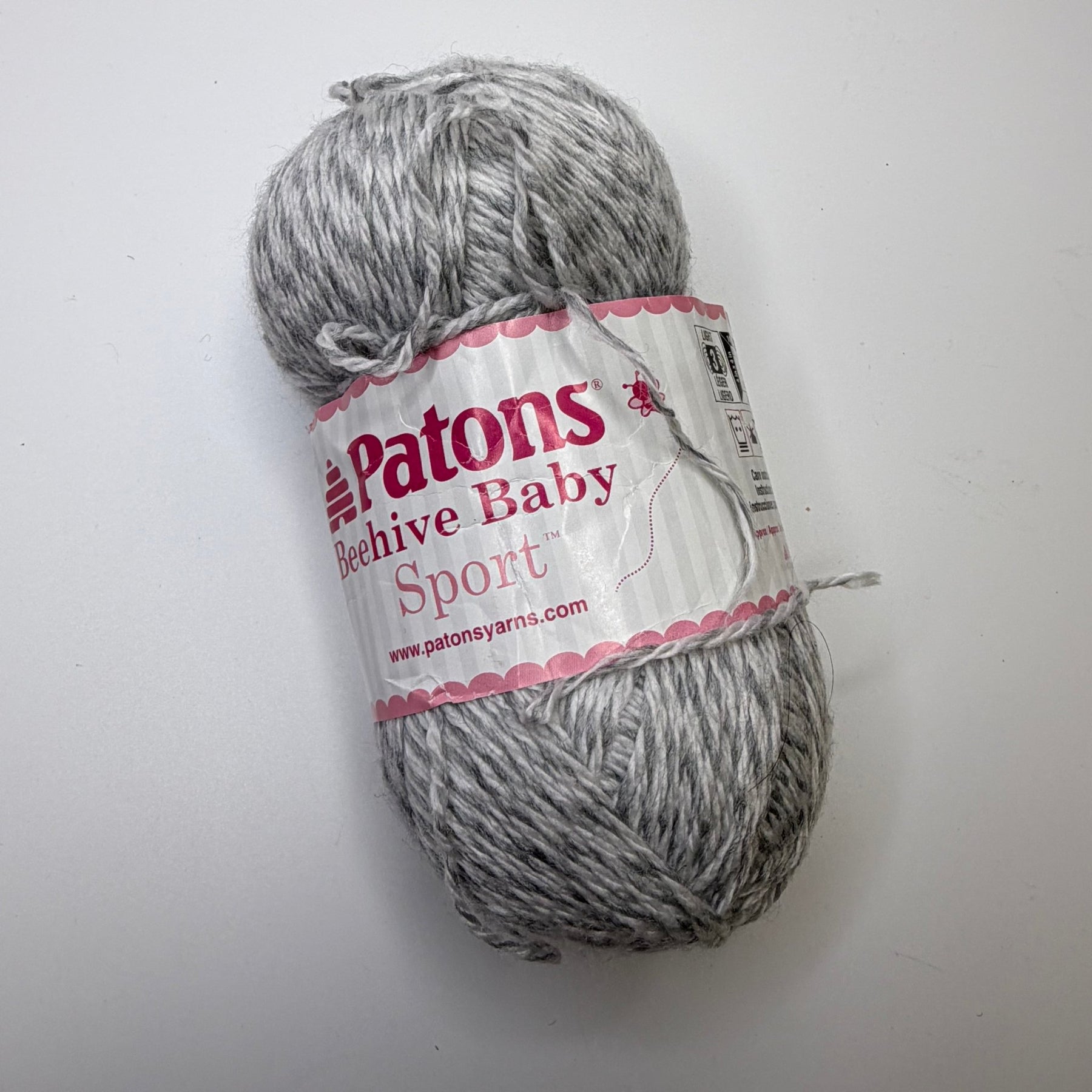 Variegated Grey White Ball Yarn - Multi - Individual