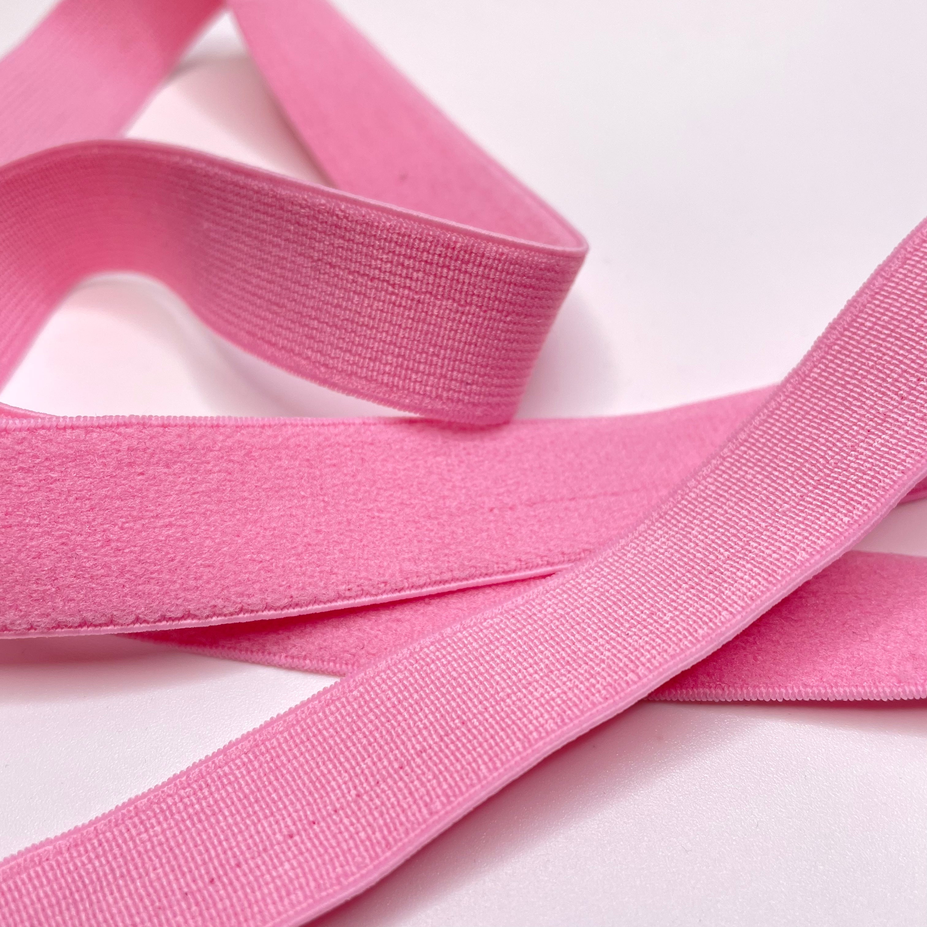 ¾" Plush-Back Elastic - Pink - 1M | FABCYCLE