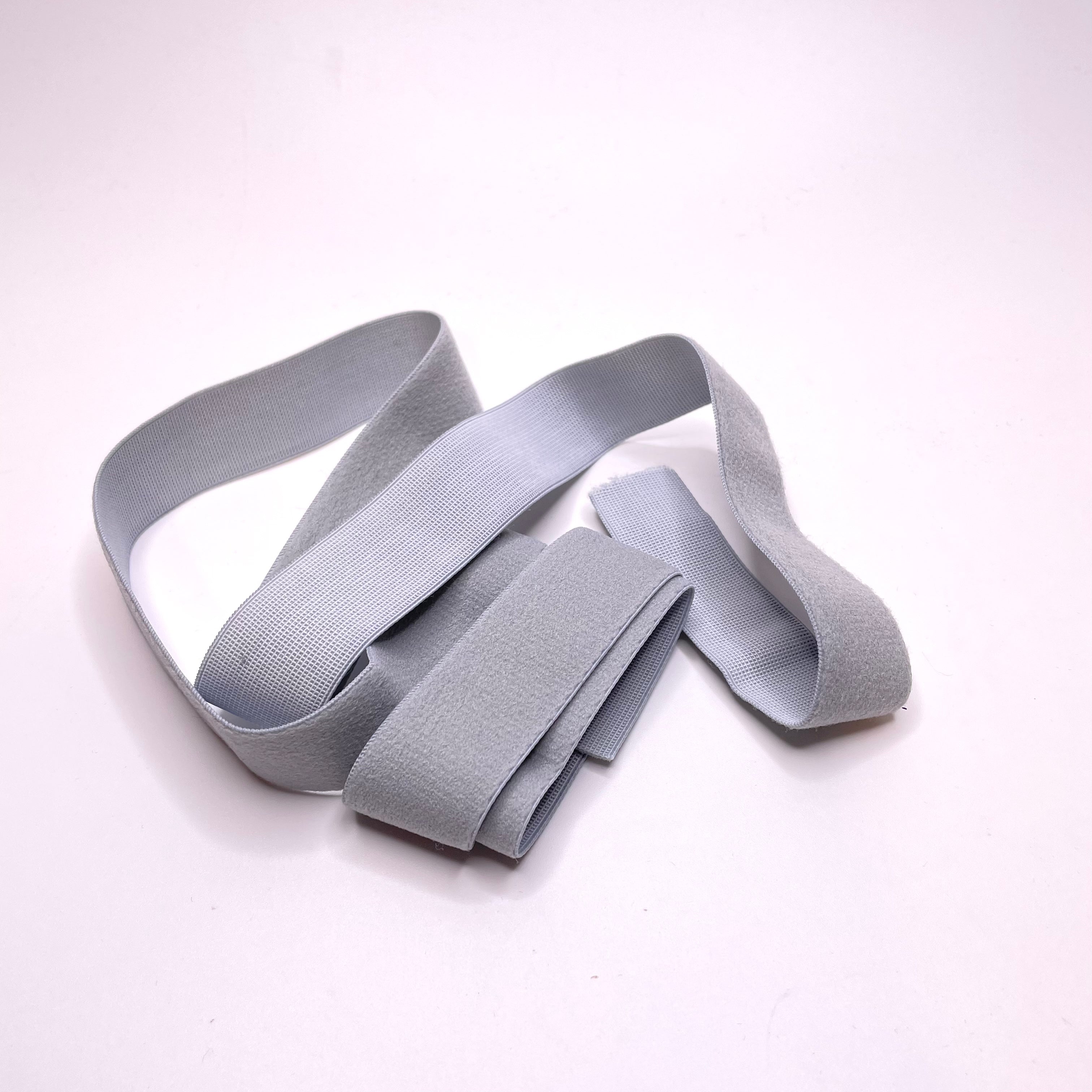 1" Plush-Back Elastic - Light Grey - 1M | FABCYCLE