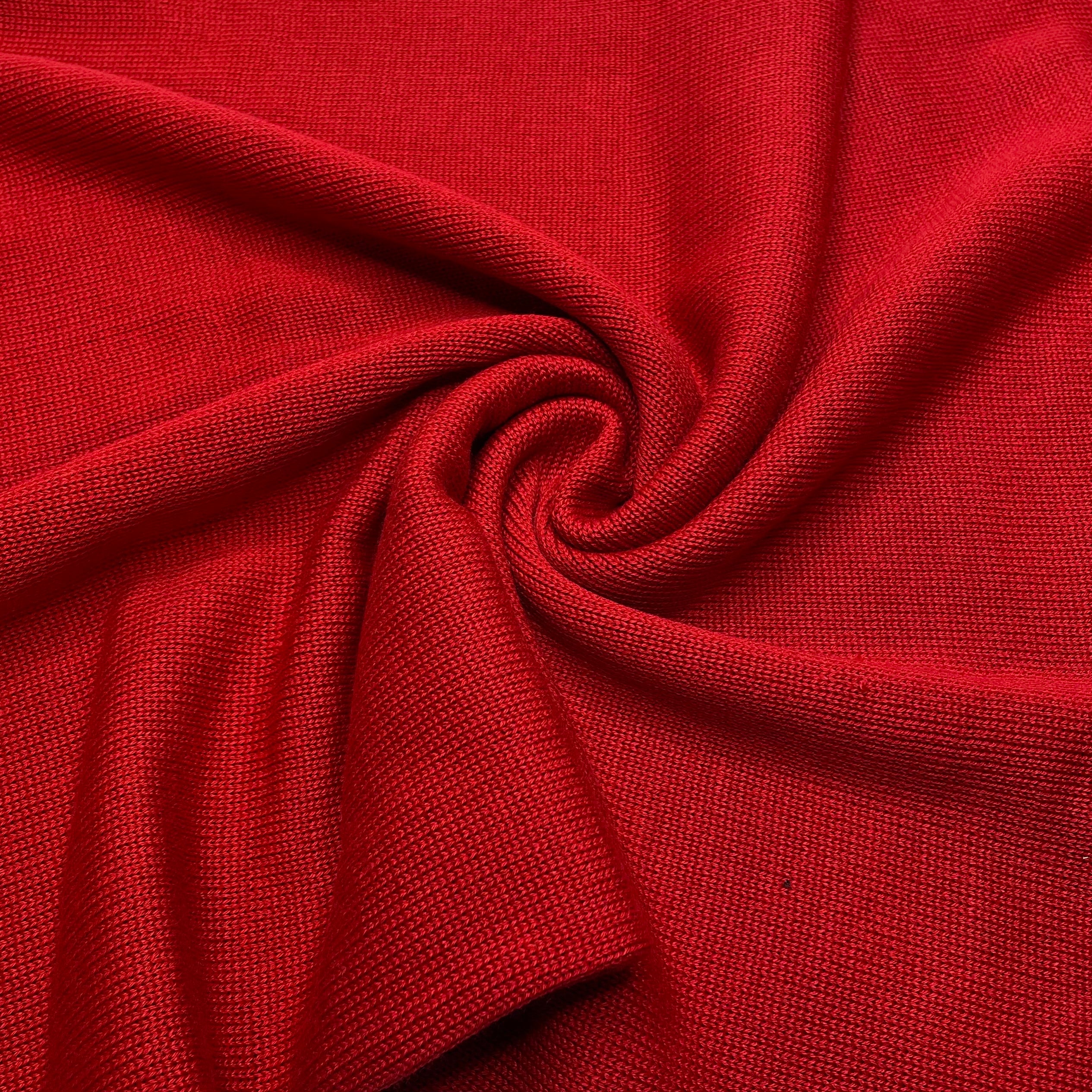 Throwing - Tubular Acrylic Knit - Red - Bundles | FABCYCLE